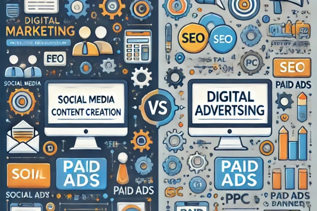 Difference between digital marketing and digital advertising | Ergasti ...